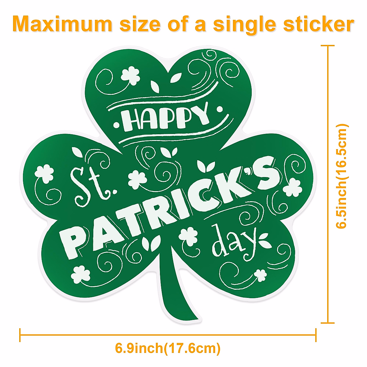MDDRUIQI St Patricks Day Decorations - 105 PCS St Patricks Day Window Clings - Shamrock Stickers for Glass Reusable Static Spring Shamrock Decorations | St Patricks Day Decor