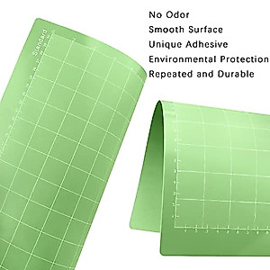 Gwybkq Cutting Mat for Cricut Explore One/Air/Air 2/Maker 8 Pack 12x12 Inch Standard Green Grip Adhesive Sticky Non-Slip Durable Mat Cut Mats Replacement Accessories