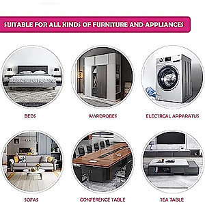 Furniture Lifter Sliders Mover Kit for Carpeted & Hard Floor Surfaces,Move Heavy Furniture Quickly & Easily,3-in-1 Moving System(1 Lifter Tool & 8 Sliders)