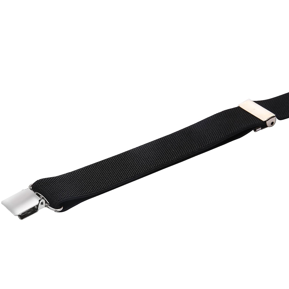 DEOBOX Suspenders and Bow Tie for Men Y Back with Strong Clips Elastic Adjustable for Formal Events Black 43 IN