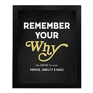 Remember Your Why - Motivational Wall Decor, Inspirational Wall Art Print For Home Decor, Office Decor, Classroom & College Dorm Decor. Great Gift of Motivation & Inspiration! Unframed-8 x 10"