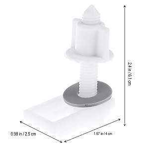 Mikikit Toilet Seat Screws - 6pcs Toilet Seat Bolts Replacement Kit Toilet Lid Screws Washers Toilet Seat Replacement Screws Toilet Seat Screws Replacement Nuts Parts Bolt Cap