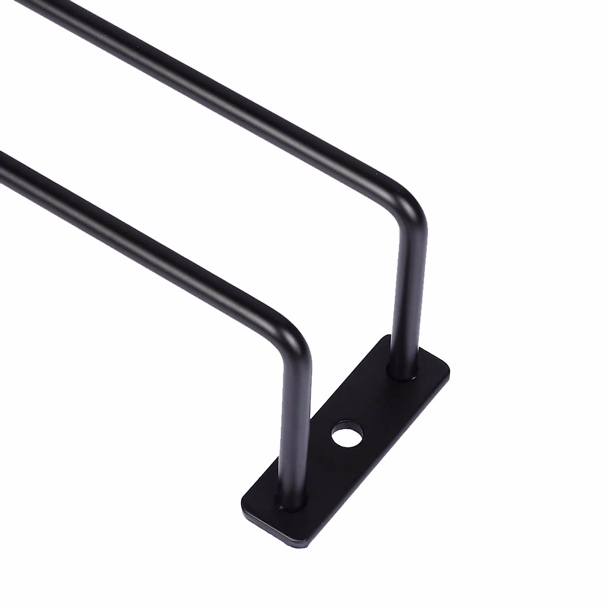 Dianoo Wine Glass Holder, Stemware Rack, Wine Glass Rack Under Cabinet With Screws, 27cm 1 Row Black