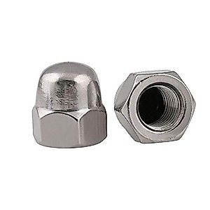 EPMANN Hex Acorn Nut UNC 8#, 10#, 1/4", 5/16", 3/8" 304 Stainless Steel Hexagon Decorative Semicircle Cap Cover Nuts Dome Nuts (Color : 5/16''-18 2pcs)