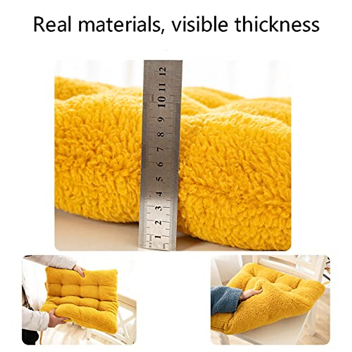 Gruytoie Round Chair Seat Cushions, Comfortable Garden Kitchen Patio Sofa Seat Pads Dining Chair Cushion Pad, for Indoor Outdoor Décor (H 50X50cm)