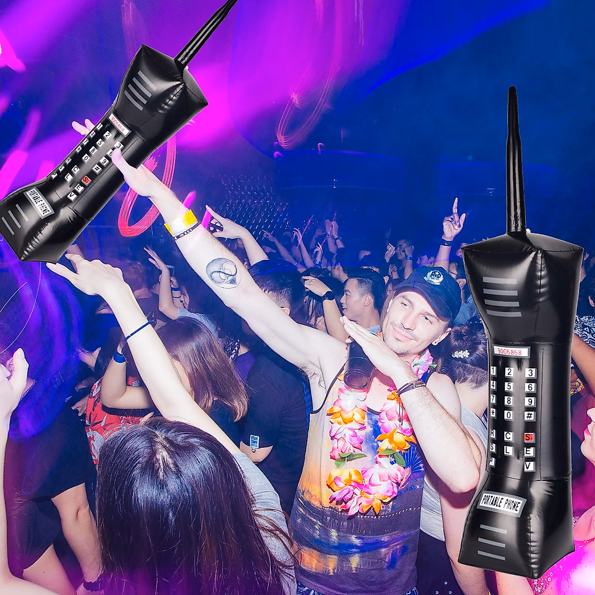 3 PCS Inflatable Boombox Inflatable Mobile Phone for Cosplay Props Hip Hop Theme Birthdays Weddings Graduations 80s 90s Party Decorations