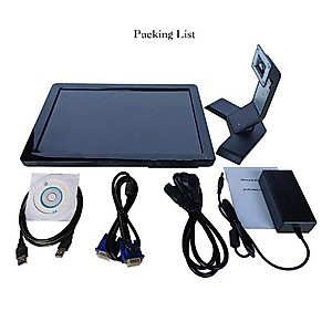 iChawk 17'' inch Display 1280x1024 4:3 VGA HDMI-in USB Plastic Case Built-in Speaker VESA 75x75 Desktop Four-Wire Resistive Touch Screen Monitor for POS Cash Register Ordering Meal Machine W170PT-58R