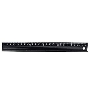 L-Type Cutting Ruler Aluminum Alloy Metal Craft Safety Ruler Measurement Drafting Tool with Rubber Strip for Measuring Leather (L-Type 30cm)