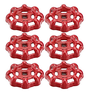 DOITOOL 18PCS Outside Faucet Handles Replacement Faucet Round Wheel Handle Square Stem Hole Hose Bib Handle Cast Iron Water Spigot Handle