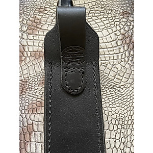 Carl Thomas Leathers Custom Leather Knife Sheath Fits Buck 120 Knife, Fixed Blade Knife Holder, Black, Sheath Only