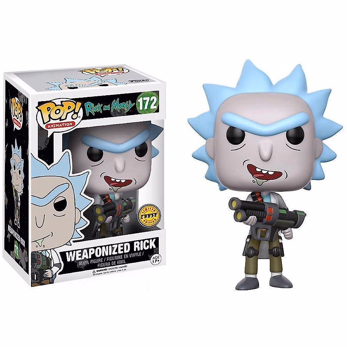 Funko Pop! Animation: Rick and Morty Weaponized Rick Chase Variant Vinyl Figure (Bundled with Pop Box Protector CASE)