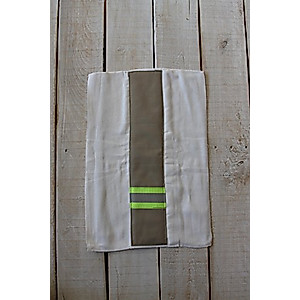 FIS Firefighter Personalized Tan Baby Burp Rag and Bib Set