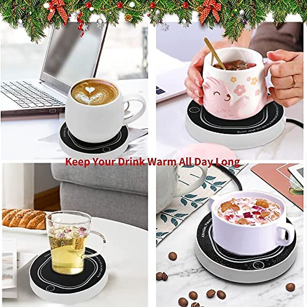 Coffee Cup Warmer for Desk with Auto Shut Off,Coffee Mug Warmer for Desk Office Home-Birthday Gifts
