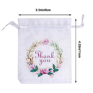 Bskifnn Organza Bags Satin Drawstring Organza Pouch Candy Bags Wedding Party Favor Gift Bag Jewelry Bags (50)