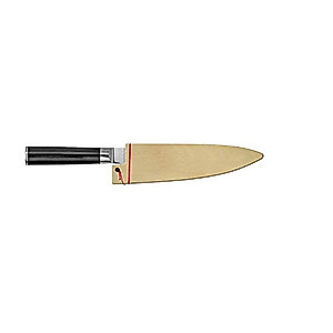 Shun Cutlery Sora Chef's Knife 8” & Saya Sheath, Universal Fit for Chef and Santoku Knives, 7-8 Inch, Beech Wood,