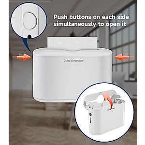 Cabo Deseado Countertop Paper Towel Dispenser Multifold Trifold C fold- Bathroom Commercial Hand Paper Towel Dispenser Holder for Kitchen Bathroom Toilet Hotel, 200 Sheets Refill Reminder