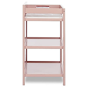Dream On Me Synergy Convertible Crib and Changer in Dusty Pink with Detachable Changing Table, JPMA Certified, 1” Changing pad