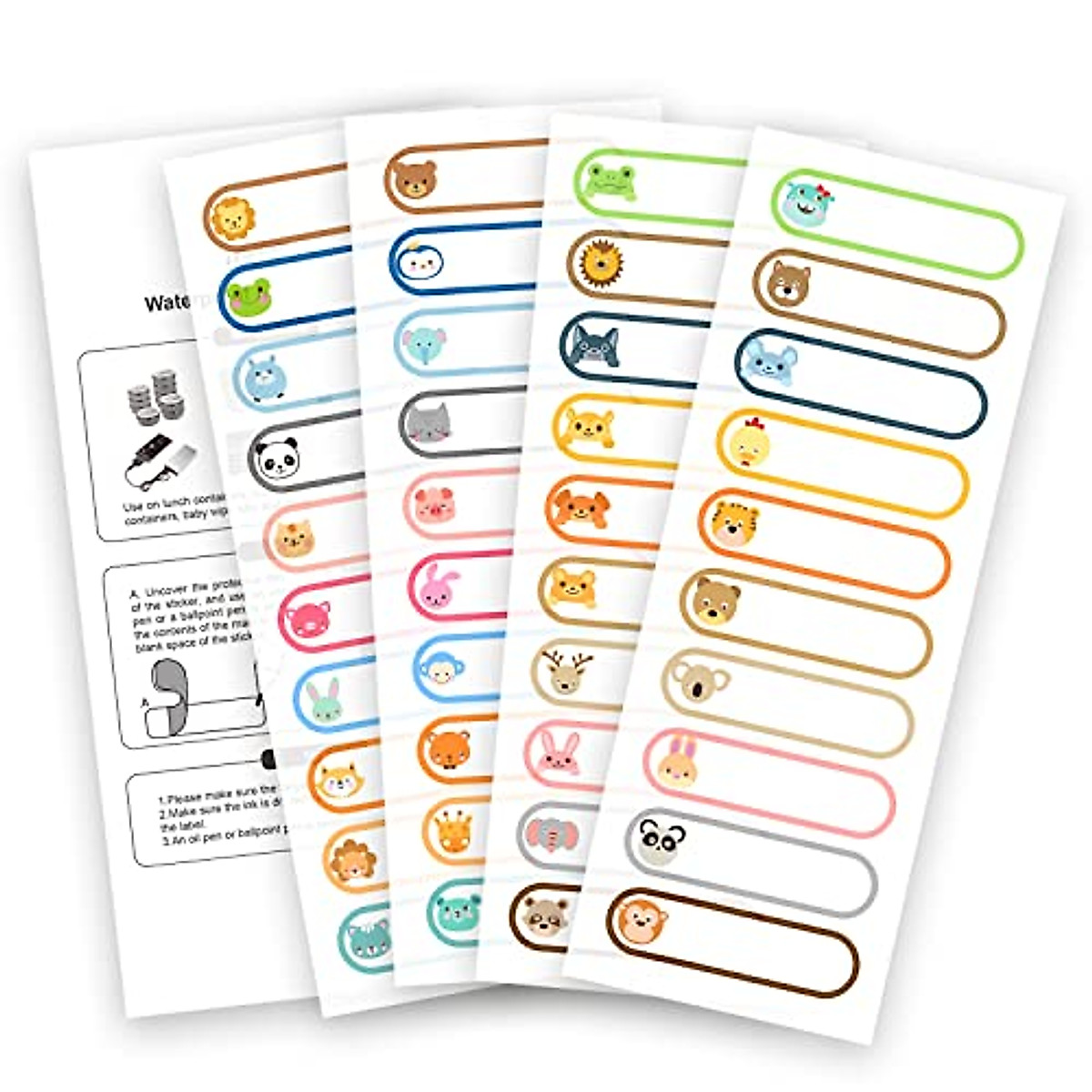 Name Labels for Kids ，Bottle Labels，Write-on Personalized Label for Kids，Adhesive Labels Sticker for Organization，Pack of 80 Handwritten Waterproof Name Sticker