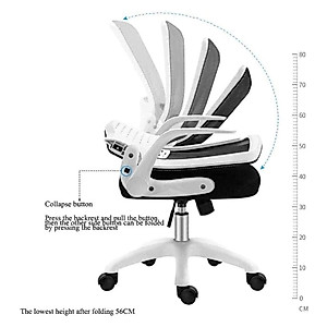 Chair Ergonomic Office Desk Chair Mesh Swivel Computer Task Chair Mid Back with Flip Up Arms