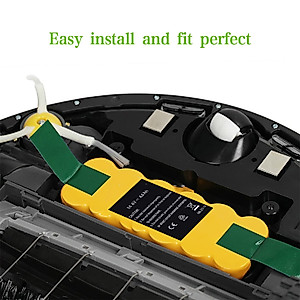 4.5Ah 14.4V Ni-Mh Replacement Battery Compatible with iRobot Roomba R3 500/600/700/800/900 Series 500 510 531 535 540 550 552 560 570 580 595 620 650 660 700 760 770 780 790 800 870 900(Yellow)