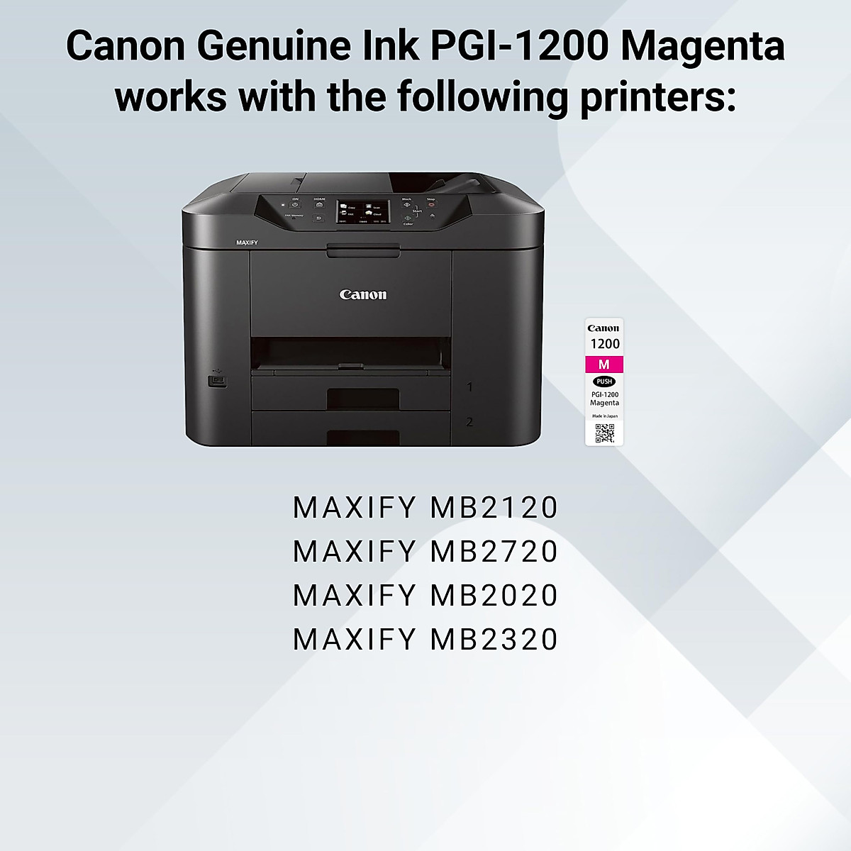 Canon PGI-1200 Magenta Ink Tank Compatible to MB2120, MB2720, MB2020, MB2320