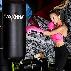 MaxxMMA Pro Style Boxing Gloves for Men & Women, Training Heavy Bag Workout Mitts Muay Thai Sparring Kickboxing Punching Bagwork Fight Gloves (Pink, 10 oz.)
