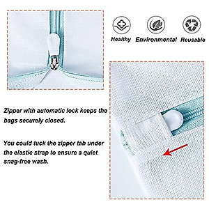 Tenn Well Mesh Laundry Bags, 2 Pack 43.3 x 35.4 inch Extra Large Laundry Bags Mesh Wash Bags with Zipper for Delicates, Coats, Blankets, Toys, Bedding, Curtains