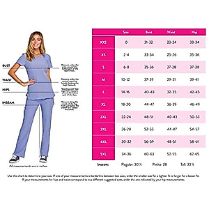 HeartSoul Break on Through Women Scrubs Set Shaped V-Neck Top 20710 & Drawstring Pant 20110 (Grape M/M)