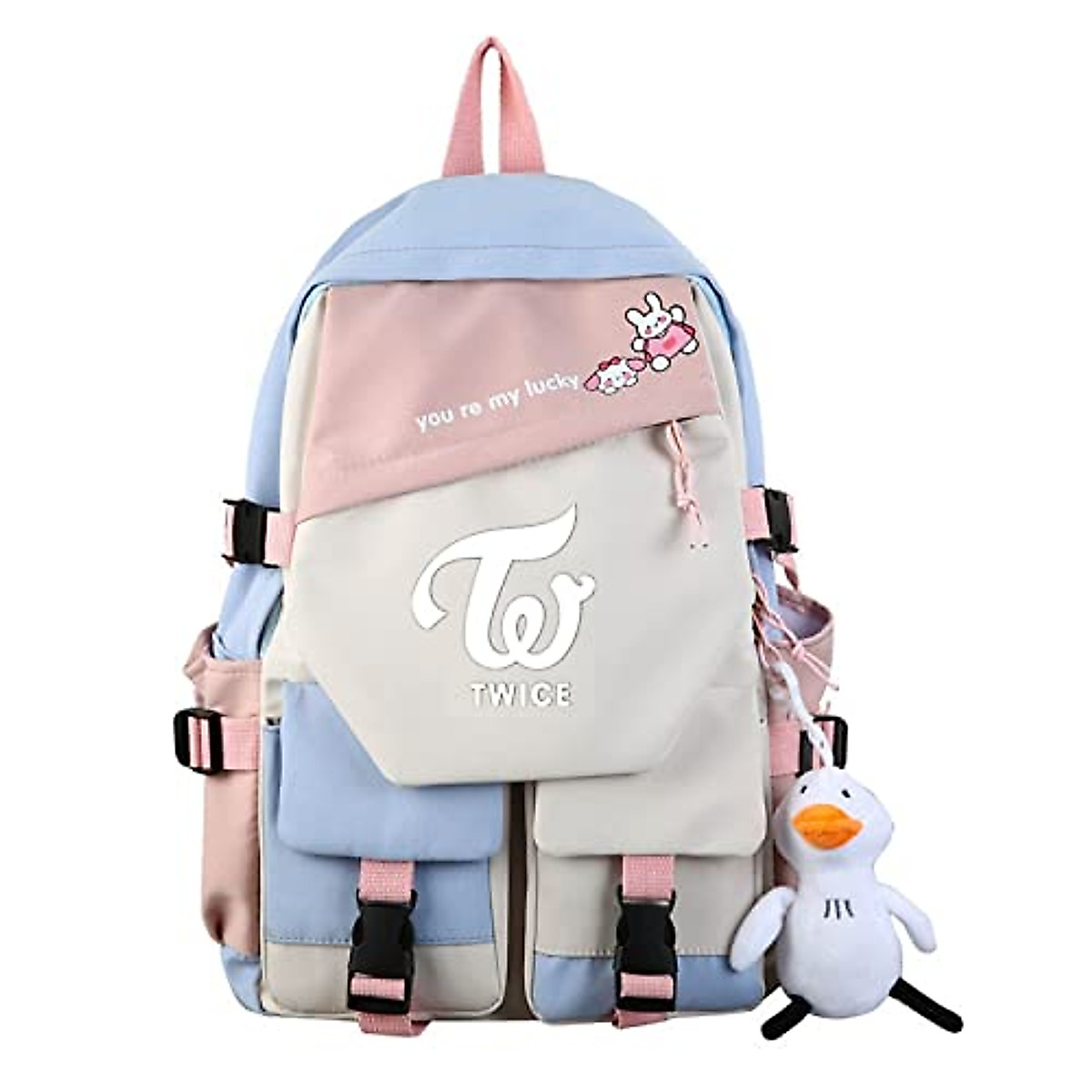 JUSTGOGO Korean KPOP TWICE Backpack Daypack Laptop Bag School Bag Mochila Bookbag Color A2