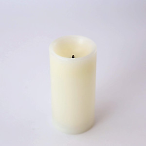 Martha Stewart Flameless LED, 6 Inch Pillar Candle, Ivory with Batteries
