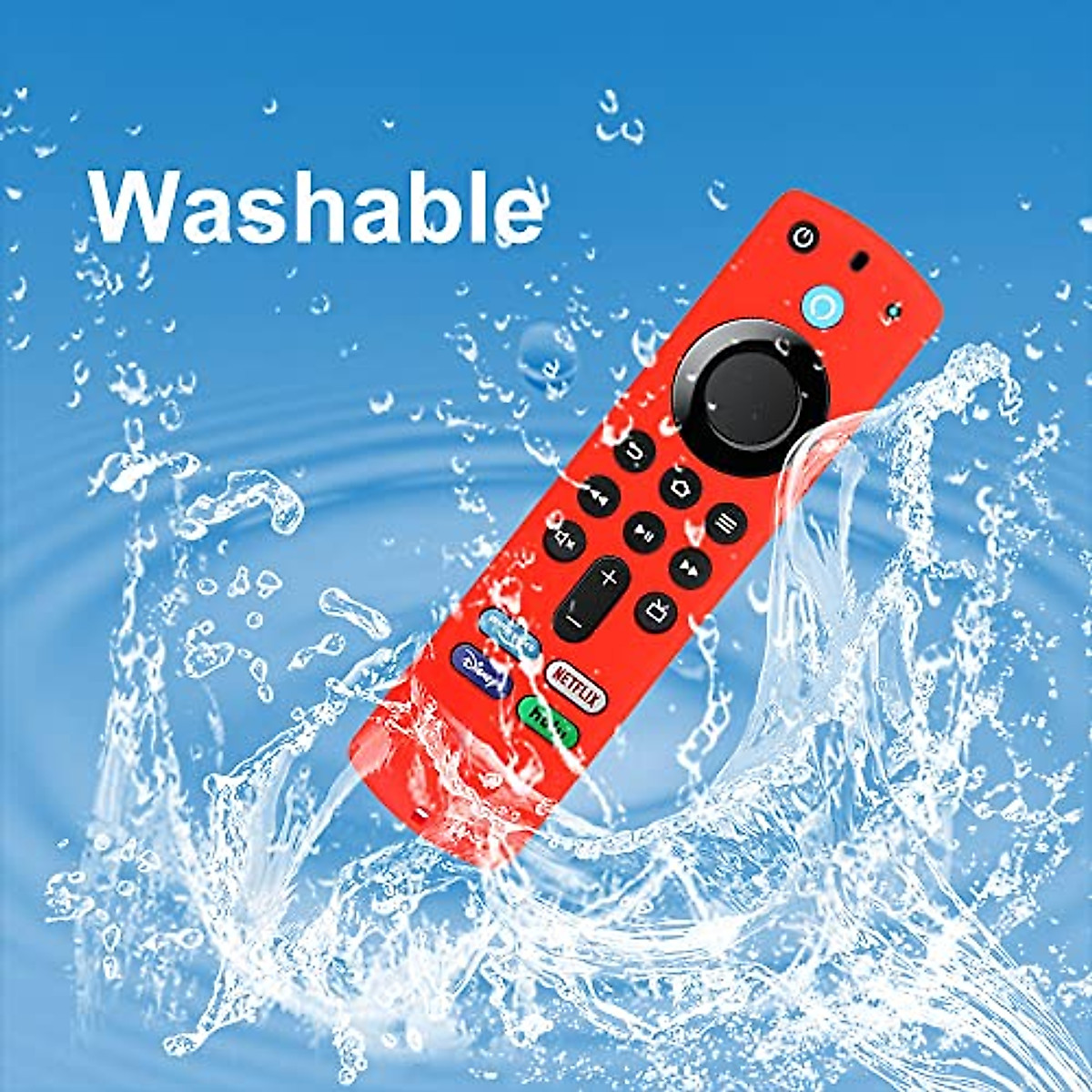 TOKERSE 3 Pack Remote Cover for FireStick 3rd Gen 2021 / 4K Max 2021 - Silicone Case for FireSticksticktv 4K+ 2021 Voice Remote Case Cover Sleeve Skin with Lanyard - Red Blue Purple