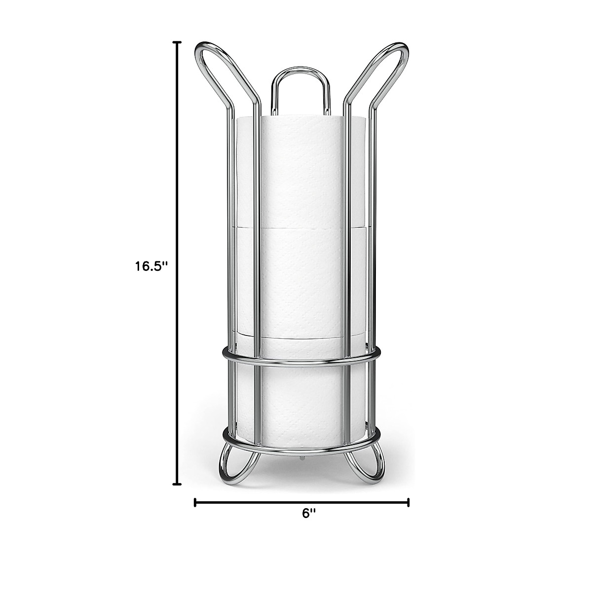 BROOKSTONE, Bronze Toilet Paper Holder, Freestanding Bathroom Tissue Organizer, Minimalistic Storage Solution, Modern & Stylish Design [Holds MEGA Rolls]
