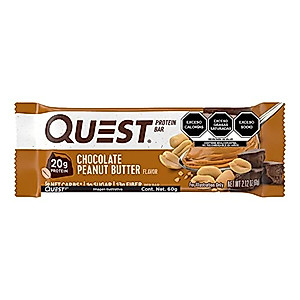 Quest Nutrition Protein Bar, Chocolate Peanut Butter, 2.12 Ounce, 12 Count