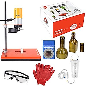 Genround Electric Bottle Cutter, Glass Bottle Cutter DIY Bottle Neck Square Bottle Wine Bottle Cutter Machine for Beer Liquor Whiskey Alcohol Champagne Bottle(Design by Genround in USA)