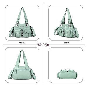 Angel Kiss Large Hobo Bags for Women Crossbody Bag Travel Shoulder bag Roomy Multi-functional Vegan Leather Satchel ToteÖ