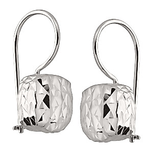 Silpada 'Rounded Cube' Drop Earrings in Textured Sterling Silver