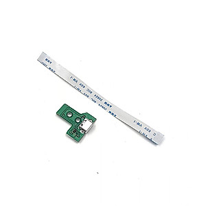 Replacement USB 12pin Charging Port Socket Triangle Board Charger PCB Board with 12pin Flex Ribbon Cable for PlayStation 4 JDS-030 PS4 Controller