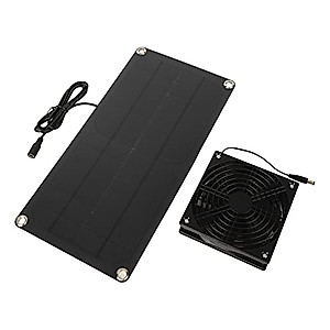Solar Panel Fan Kit Greenhouse Household Supply Pet Chicken 20W 20W Without Function for Pet Fanner Greenhouse Garden Solar Panels
