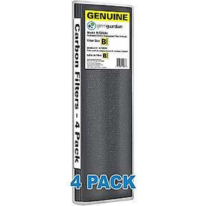 Guardian Technologies GermGuardian Air Purifier GENUINE Carbon Filter 4-Pack with Germ Guardian FLT4825 HEPA GENUINE Air Purifier Replacement Filter