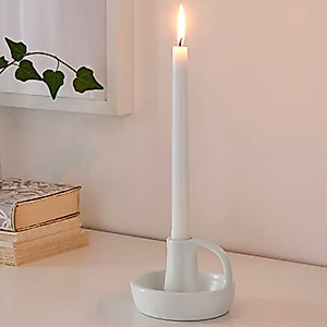 10 Inch Ivory Taper Candles, 12 Pack Unscented Candlesticks for Dinner, Wedding, Christmas, Seasonal Celebration and Home Decoration