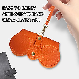 NEW NOAM 5Pcs Soft Leather Sunglasses Bag, Leather Glasses Case Holder Portable Soft Leather Sunglasses Bag Slim Sunglasses Pouch