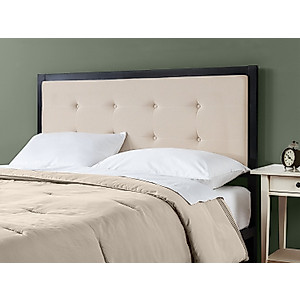 ZINUS Barbara Upholstered Headboard Button Tufted Upholstery, Easy Assembly, Queen, Taupe