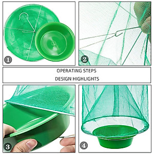 Ranch Fly Trap with Bait Tray, Reusable Fly Traps Fly Catcher Cage for Indoor or Outdoor Family Farms, Park, Stable,Garden, Restaurants (6 Pack)