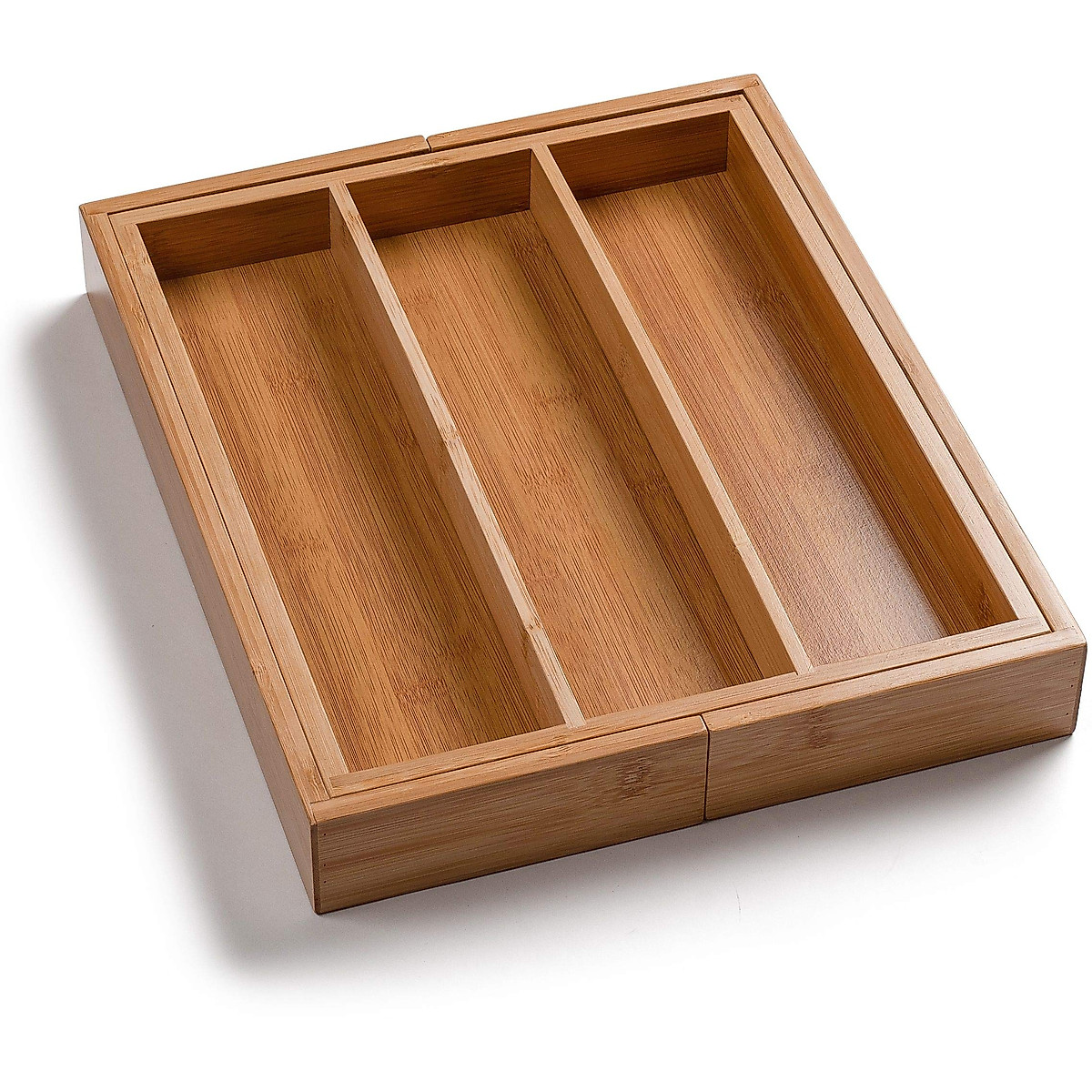 Bellemain Expandable Bamboo Drawer Organizer - Large Kitchen Utensil Holder for Cutlery, Silverware, Flatware Storage - Utensil Organizer for Kitchen Drawers, Desk, Junk Drawer Organizer Tray, 5-Slot