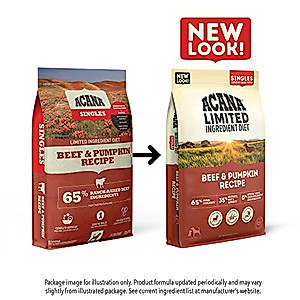 ACANA® Singles Limited Ingredient Dry Dog Food, Grain-free, High Protein, Beef & Pumpkin, 4.5lb