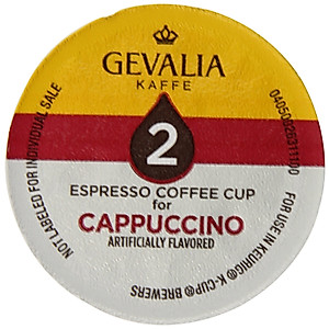 Gevalia Kaffe, 2-Step K-Cup & Froth Packets, (Cappuccino Espresso), 6 Count (Pack of 3)