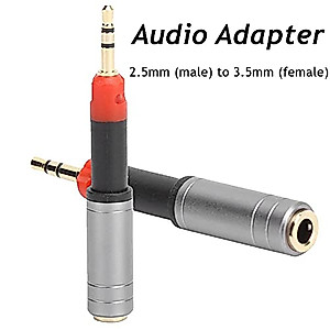 2.5mm Male to 3.5mm Female Audio Adapter Earphone Converter , 2.5mm to 3.5mm Headphone Adapter, for Technica ATH M40X ATH M50X, for Sennheiser HD518 HD558, etc