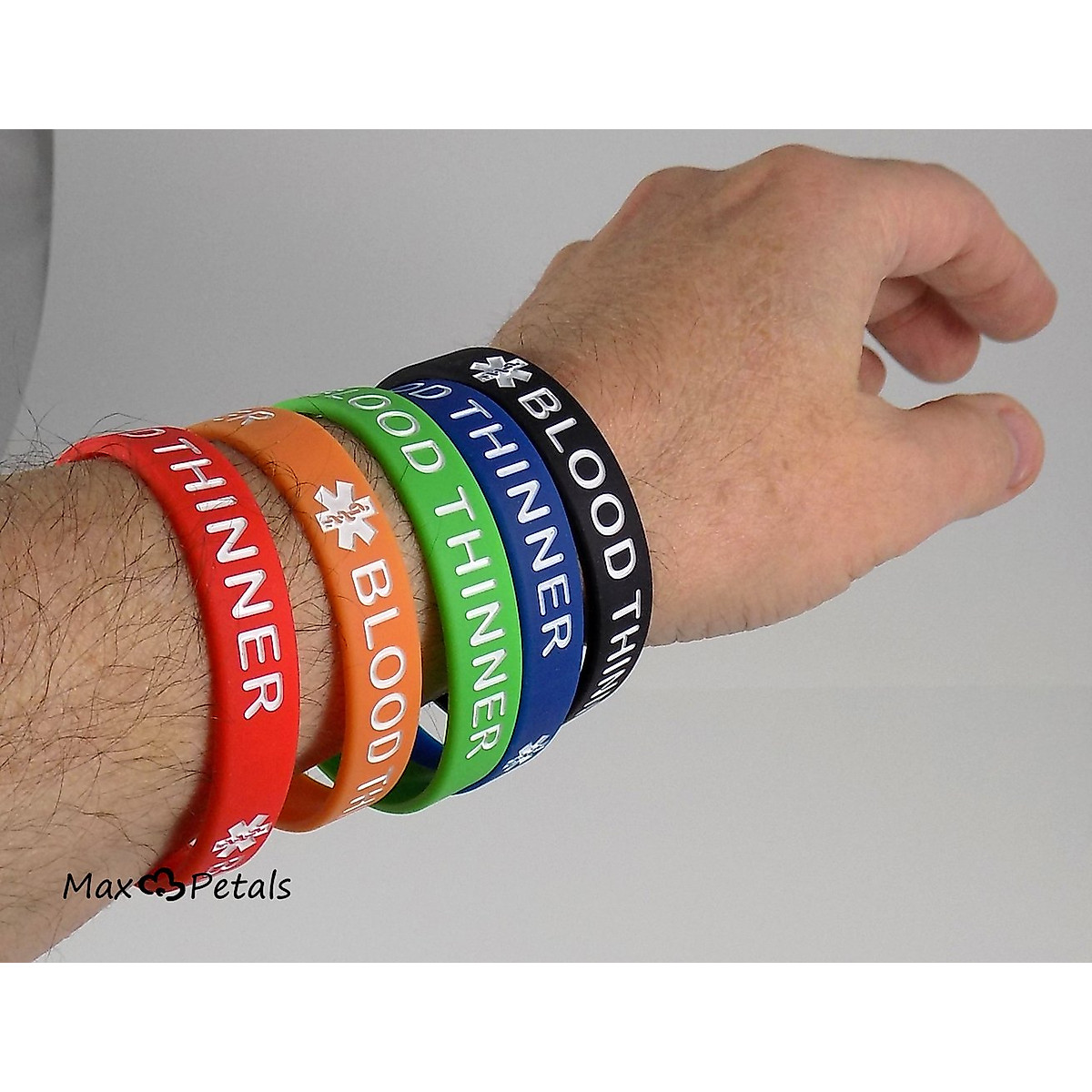 Max Petals 5 Pack - BLOOD THINNER Silicone Bracelet Wristbands