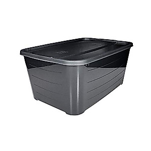 SP Berner Lid | Plastic Storage Box Colour Capacity 11 Litres, Transparent Black