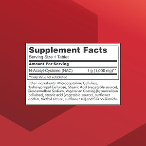 PROTOCOL FOR LIFE BALANCE NAC N-Acetyl Cysteine 1000mg - Glutathione Production & Respiratory Function - 120 Tabs